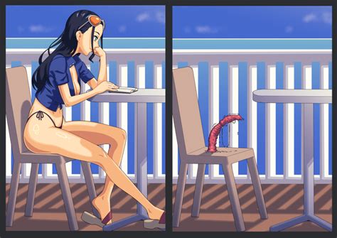 Rule 34 Before And After Black Hair Blue Eyes Blue Jacket Blue Sky Breasts Chair Closed Mouth
