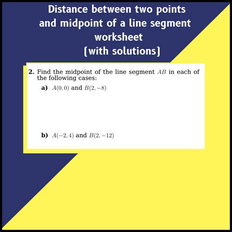 Free Midpoint Of A Line Segment Worksheet Download Free Midpoint Of A