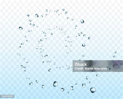 투명한 배경에 격리된 거품 수중 질감 탄산 공기 가스 또는 해수 아래의 깨끗한 산소 거품 현실적인 발포성 샴페인 음료 당신의 Designspiral 소다 효과 방울에 대한