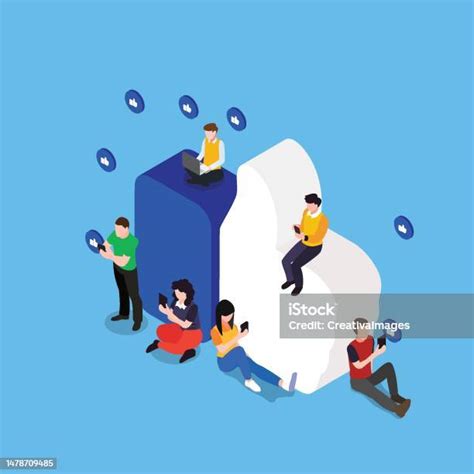 소셜 네트워킹을 위해 노트북 태블릿 pc 및 스마트 폰과 같은 모바일 장치를 사용하는 청소년 소셜 네트워킹에 대한 스톡 벡터