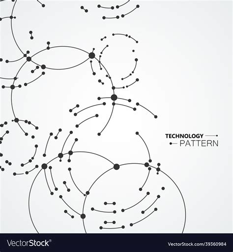 Points Connecting Circles Background Royalty Free Vector