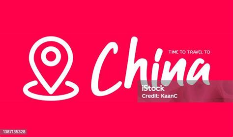 중국 국가 이름 벡터 레터링 핀 아이콘과 국가 이름 벡터 일러스트레이션을 매핑합니다 개념에 대한 스톡 벡터 아트 및 기타 이미지 개념 공휴일 관광 Istock