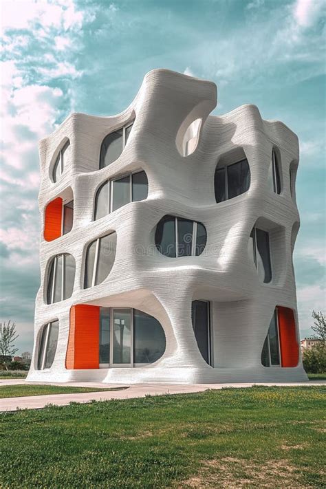 Advanced Thermal Imaging Of 3d Printed Building S Energy Efficiency Stock Illustration