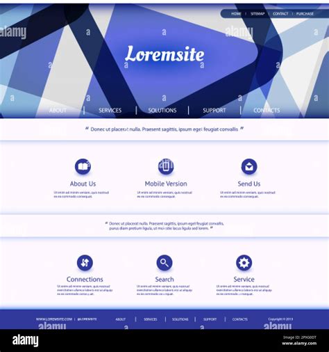 Website Template With Abstract Header Design Stock Vector Image Art Alamy