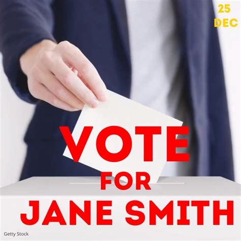 Copy Of Election Vote For Campaign Template Postermywall