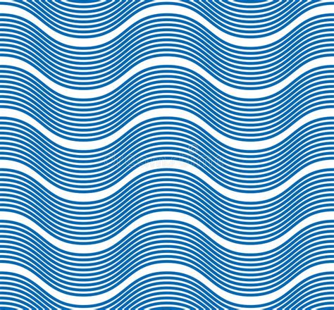 Waves Seamless Pattern Vector Water Runny Curve Lines Abstract Stock Vector Illustration Of