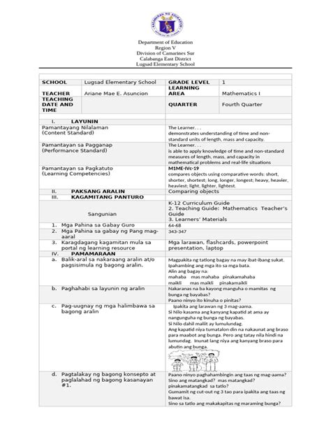 1 Comparing Objects Pdf