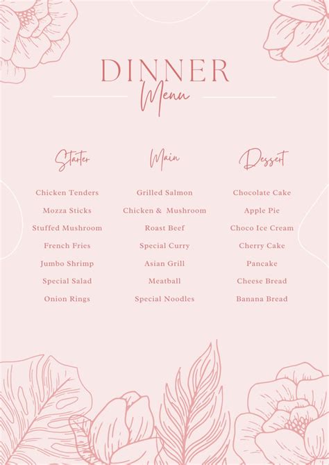 Free Printable And Customizable Bar Menu Templates Canva