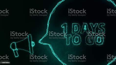 연설 거품과 텍스트 1 일 메가 폰 배너를 갈 수 있습니다 녹색 빛나는 점과 라인의 플렉서스 스타일 추상 일러스트레이션 1에 대한 스톡 벡터 아트 및 기타 이미지 Istock