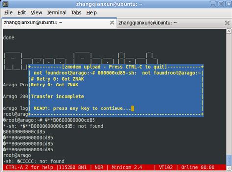 Problems On Using Minicom Zmodem Transfer File Processors Forum Processors Ti E2e Support