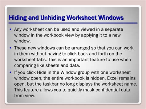 Ppt Managing Worksheets Powerpoint Presentation Free Download Id2199033