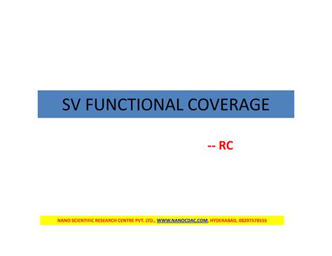 Sv Functional Coverage Sv Functional Coverage Rc Functional