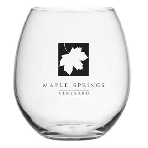 Acrylic Stemless Wine Glass With Custom Imprint