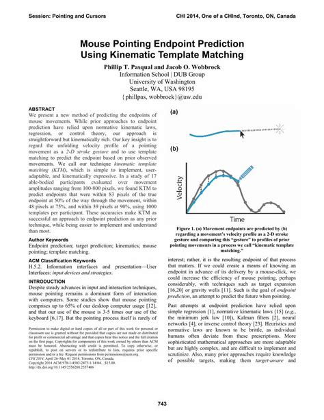 Pdf Mouse Pointing Endpoint Prediction Using Kinematic Wobbrockpubs