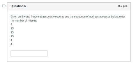 Solved Given An Word Way Set Associative Cache And The Chegg