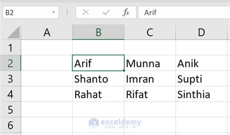 Convert Multiple Rows To A Single Column In Excel 2 Ways Exceldemy