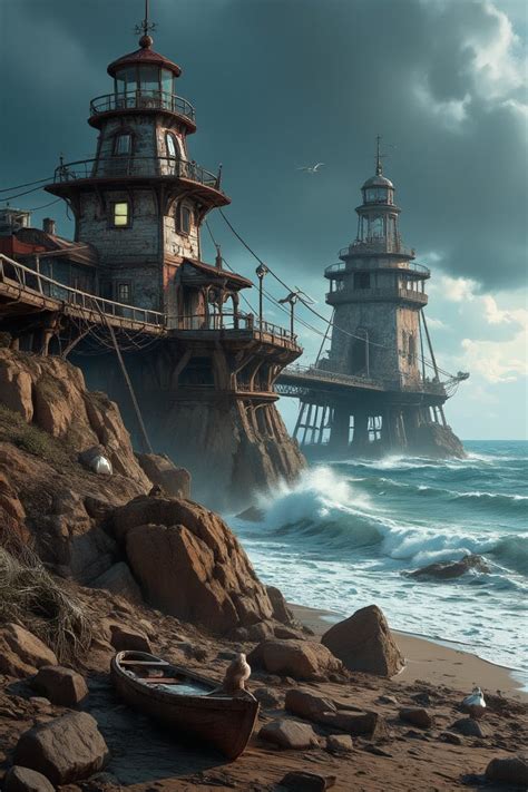A Shattered Lighthouse And Pos Image Created By Miramura101 Tensorart