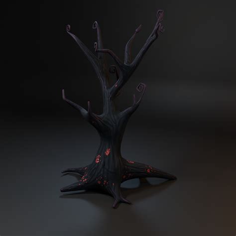 Artstation Stylized Tree Darkness Haloween Horror Story Game