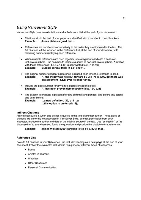 Vancouver Style Referencing Guide Pdf