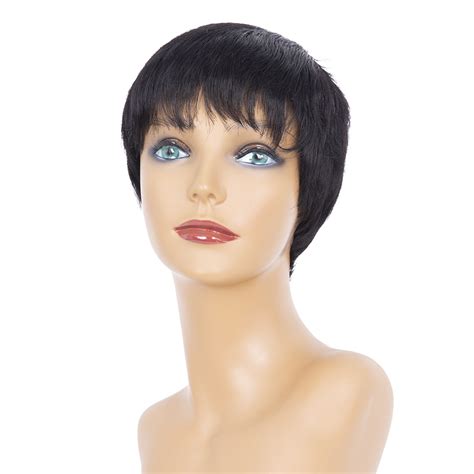 Factory Wholesale Price Human Hair Short Layered Pixie Cut Wigs China