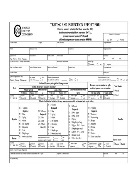 Backflow Testing Forms Editable Template Airslate Signnow