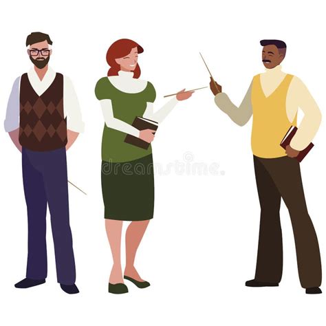 Teachers Group Avatars Characters Stock Illustration Illustration Of