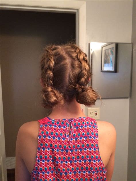 Double Dutch Braided Hair With Messy Buns