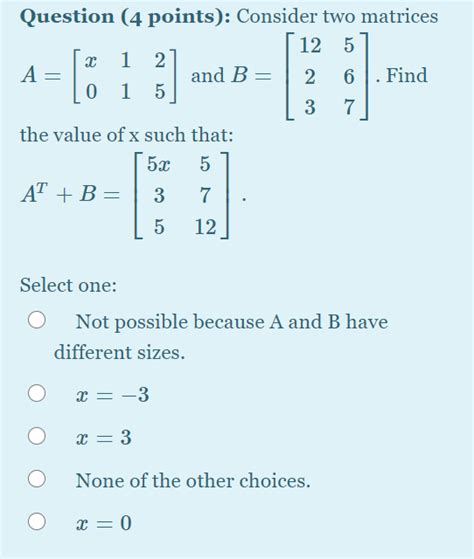 solved question 4 points choose the correct statement for
