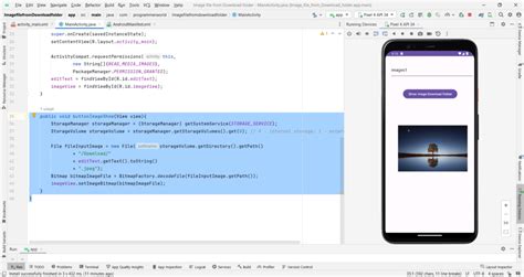how to read an image file from download folder and show it as bitmap in