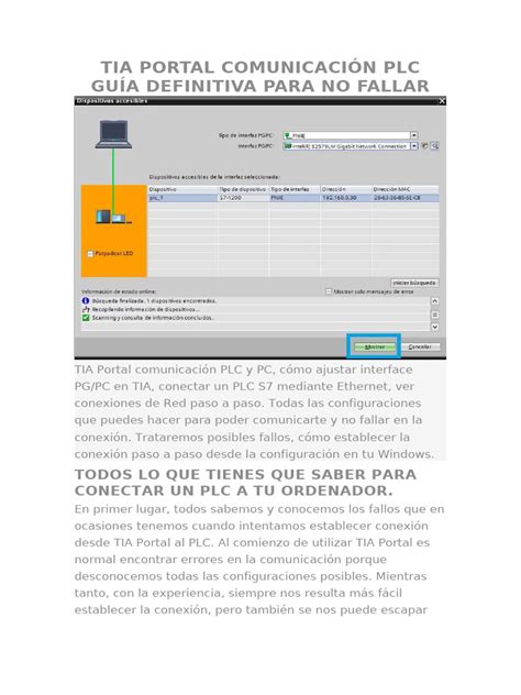 00 Conexión Plc Pg Ip Plc Pdf Protocolos De Internet Controlador De Interfaz De Red