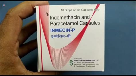 Inmecin P Capsule Indomethacin And Paracetamol Capsules Inmecin P Capsule Uses Side Effects