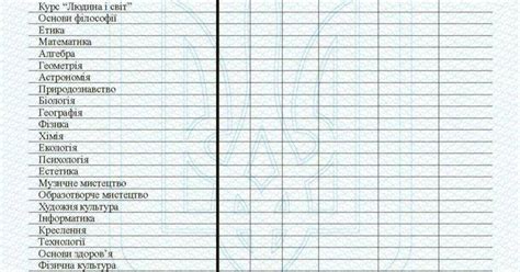 ТАБЕЛЬ успішності поведінки та відвідування школи в форматі Microsoft Office Excel Діловодство