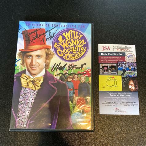 Willy Wonka And The Chocolate Factory Cast Signed Autographed Dvd With