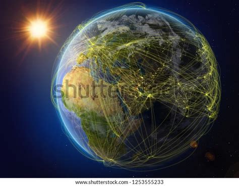 Kuwait Space Planet Earth Network Representing Stock Illustration 1253555233 Shutterstock