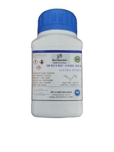Analytical Reagent Grade Mercury Oxide At Best Price In Udaipur Spa Corporation