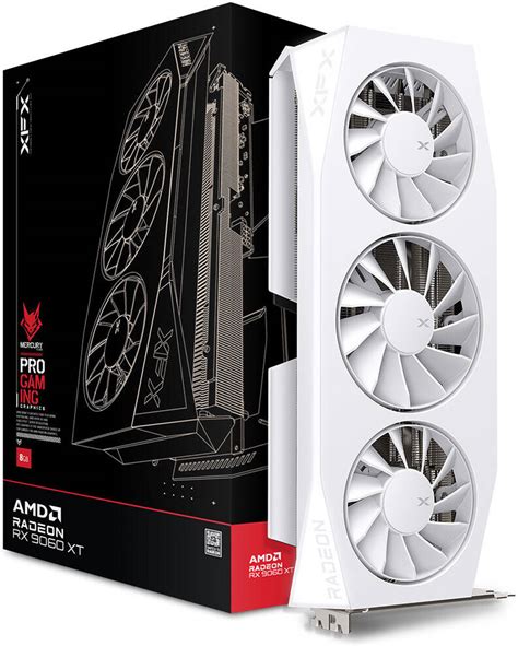 Xfx Mercury Amd Radeon Rx 9060 Xt Oc White Gaming Edition Graphics Card