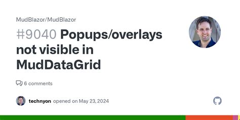 Popupsoverlays Not Visible In Muddatagrid · Issue 9040 · Mudblazormudblazor · Github