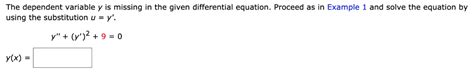 Solved The Dependent Variable Y Is Missing In The Given