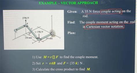 Solved Example Vector Approach Given A 35 N Force Couple