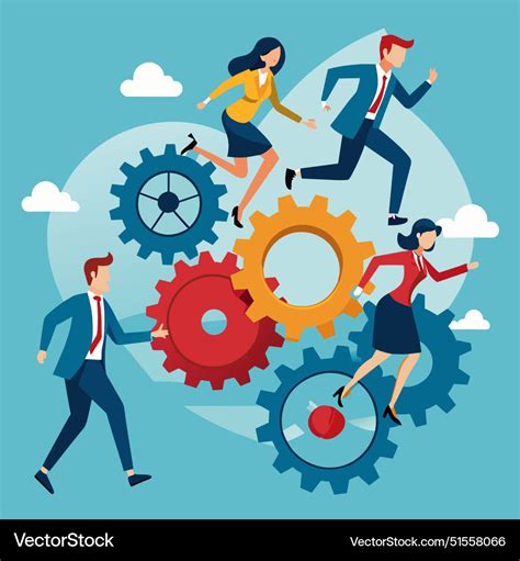 Organization Efficiency Development And Workflow Vector Image