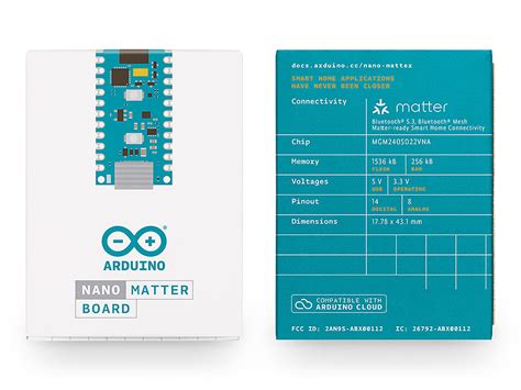 Arduino Nano Matter Iot Board With Thread Ble 53 And Usb C — Arduino Official Store