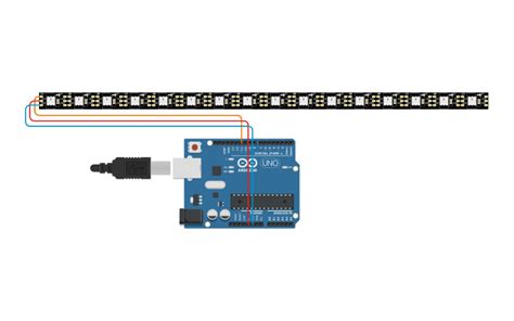 Circuit Design Project 014 Neopixel Led 彩虹特效 Tinkercad