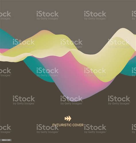 배너 전단지 책 표지 포스터에 대 한 물결 모양 배경입니다 동적 효과 벡터 일러스트입니다 3차원 형태에 대한 스톡 벡터 아트 및 기타 이미지 Istock