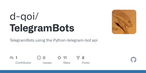 github d qoi telegrambots telegrambots using the python telegram bot api