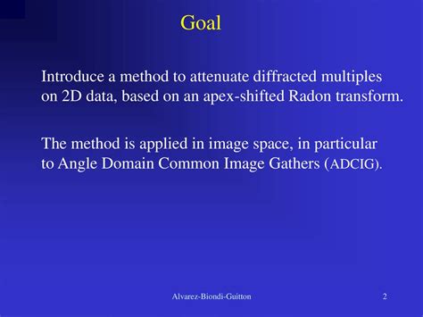 Attenuation Of Diffracted Multiples Ppt Download
