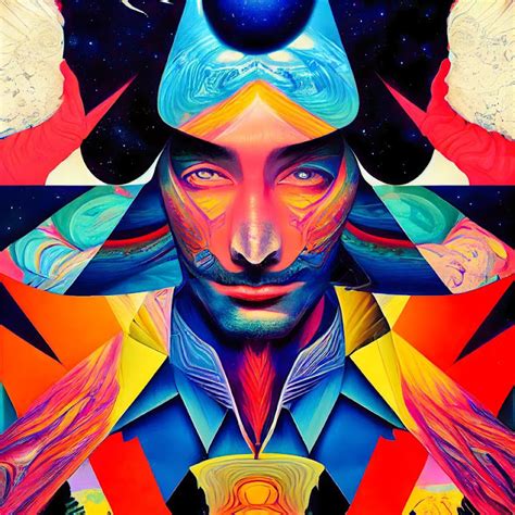 Free Colorful Abstract Man In Geometric Shapes Nohat Cc