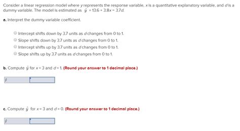 Solved Consider A Linear Regression Model Where Y Represents