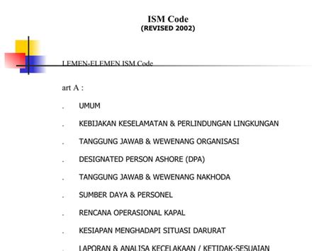 Ism Code Ppt