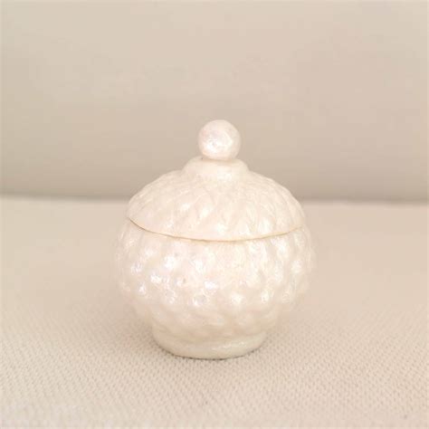 Dekorasyon Ts Decor 4 5″ Capiz Covered Candy Bowl Natural White