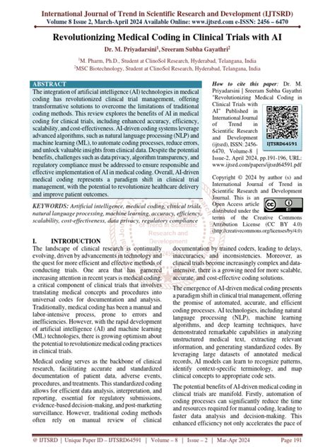 Revolutionizing Medical Coding In Clinical Trials With Ai Download Free Pdf Machine Learning